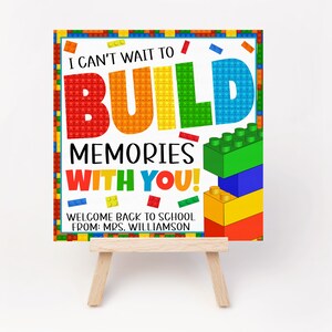 Back to School Building Block Gift Tags, Gift for Students Classmates ...
