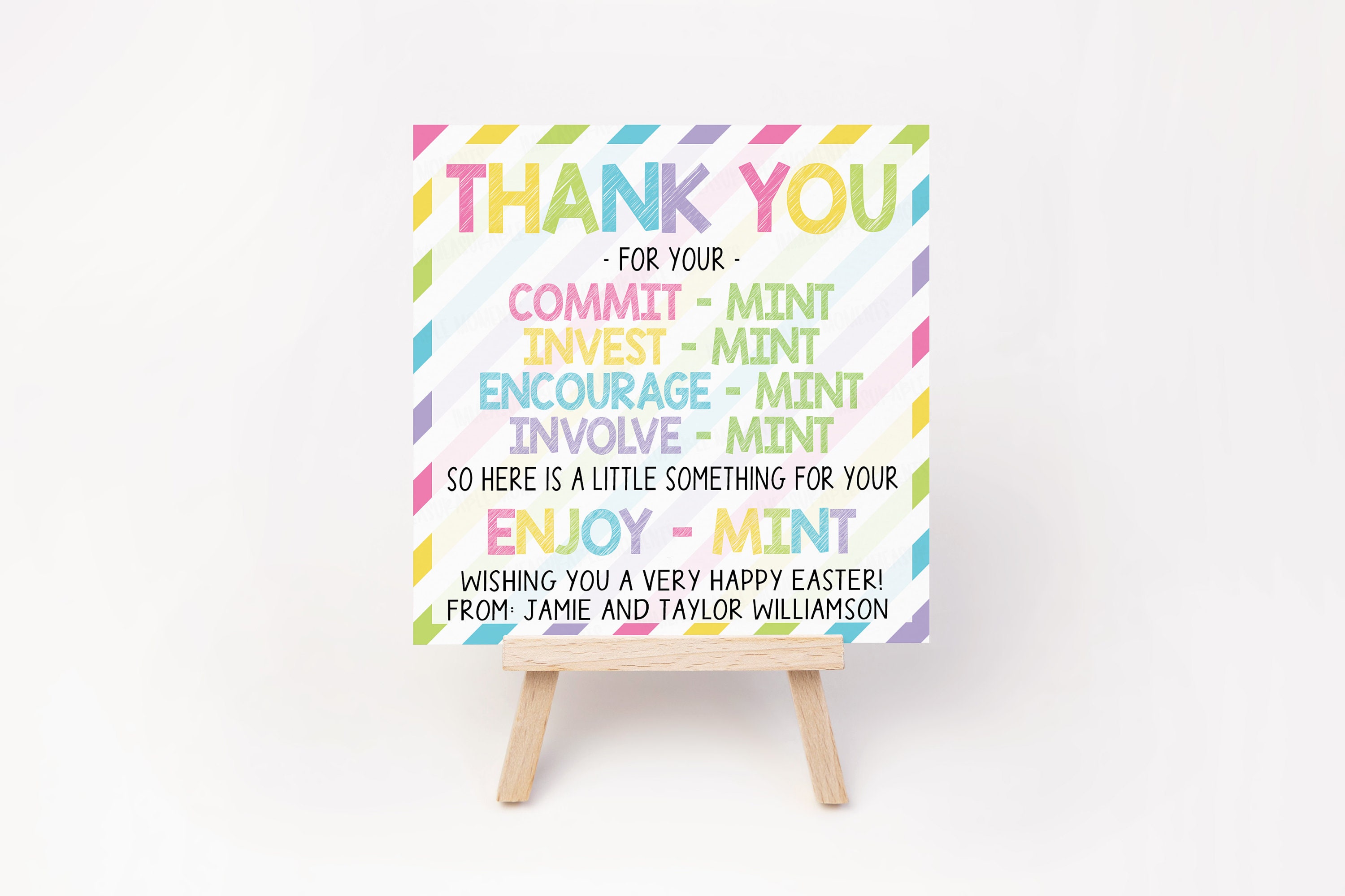 Easter Mint Tags Thank You Labels Mint Candy Gift Tags - Etsy