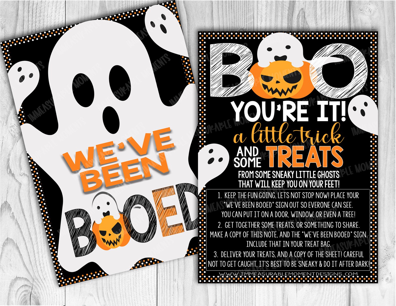 Printable BOOED Game You've Been BOOED Boo Halloween - Etsy