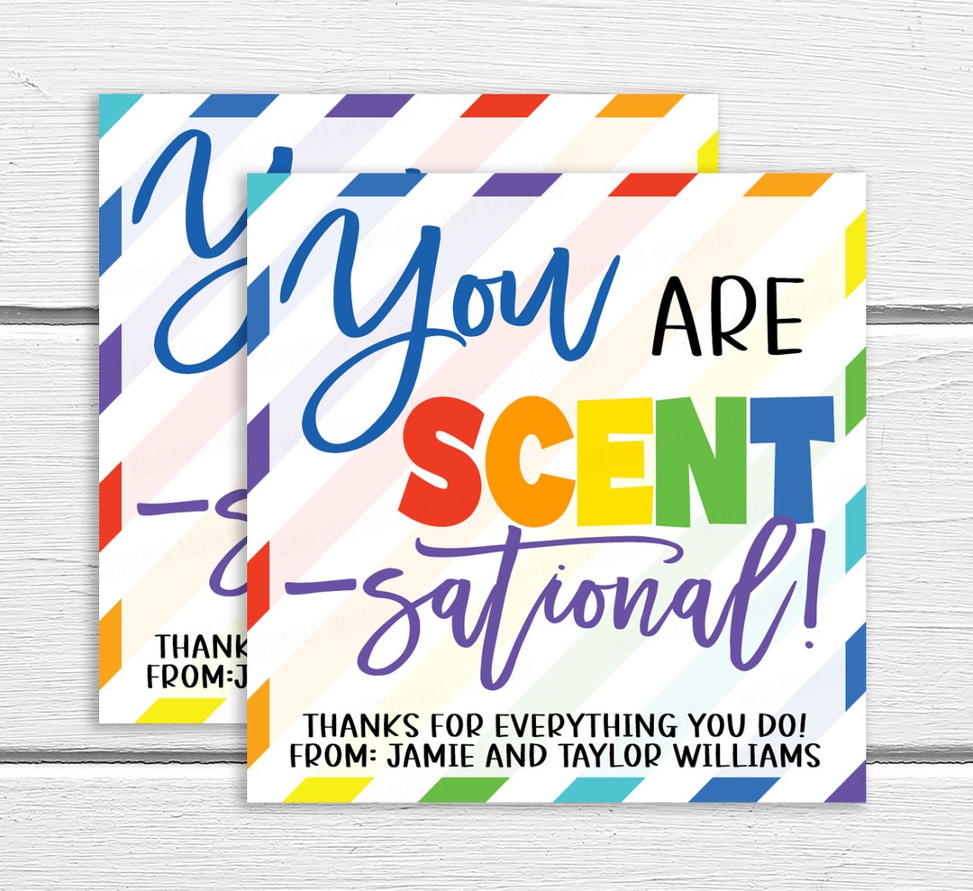 Appreciation Gift Tag You Are Scent-sational Label Thank You - Etsy