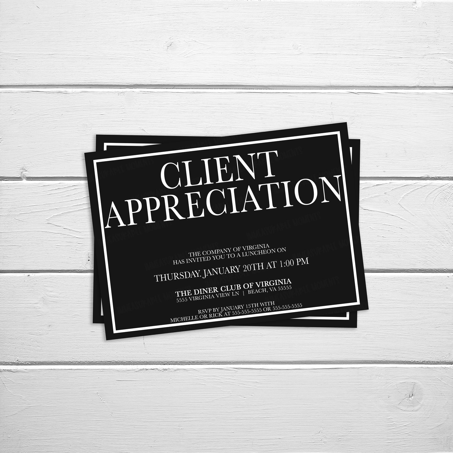 Client Appreciation Invitation Staff Employee Office Business - Etsy