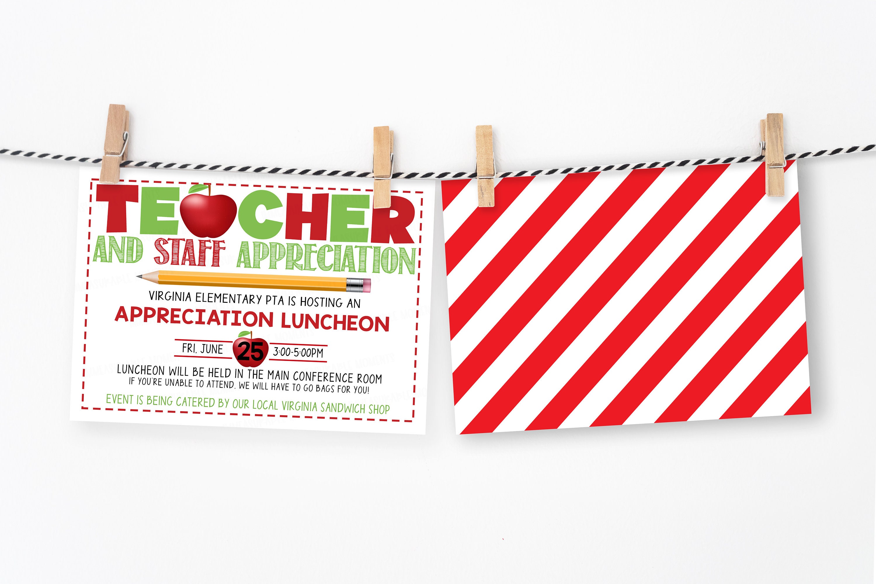 Teacher Appreciation Luncheon Invitation Teacher and Staff - Etsy