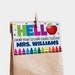 Hello Postcard to Students, From the Teacher, New School Year, Meet the ...