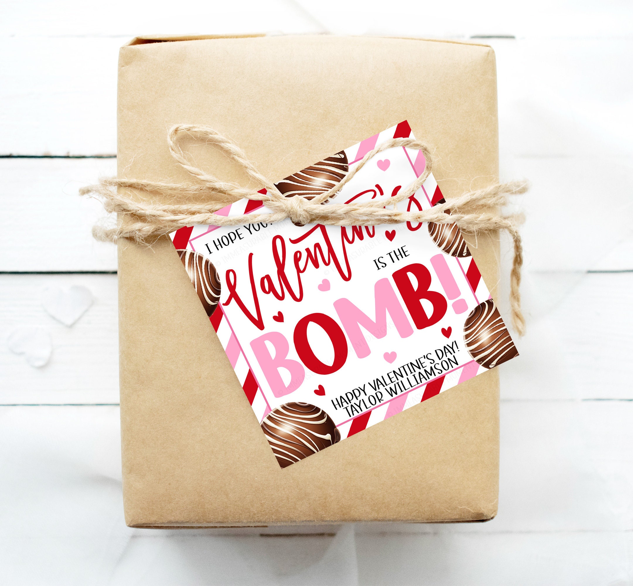 Valentine's Hot Cocoa Bomb Gift Tags, You're the Bomb, Hot Chocolate ...