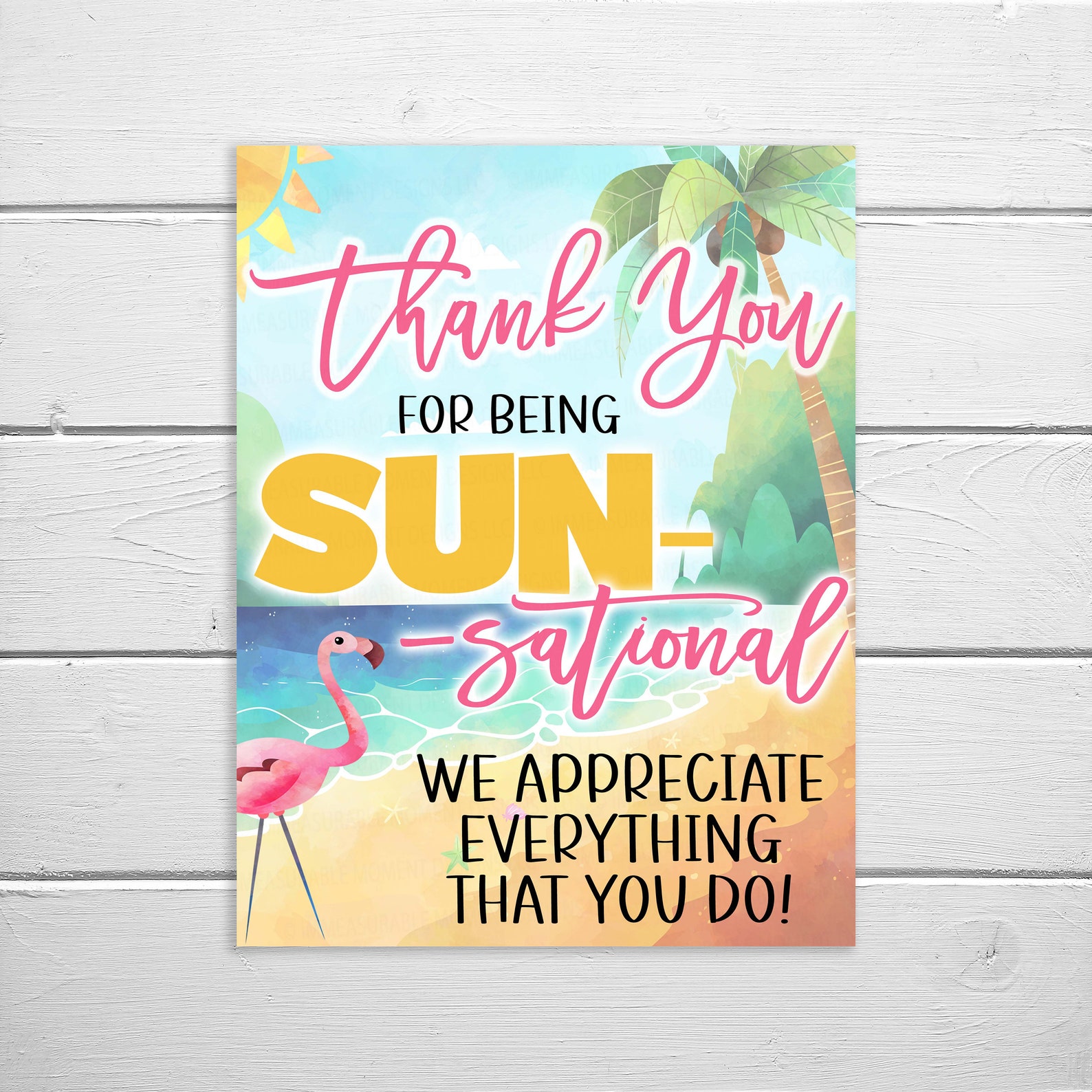 Beach Thank You Sign Sun-sational Hawaiian Tropical Beach - Etsy