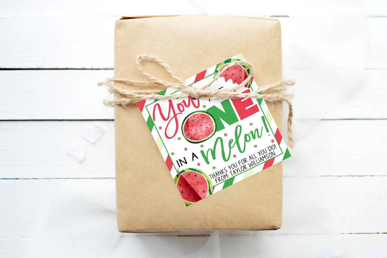 Watermelon Gift Tags You Are One in A Melon Appreciation - Etsy