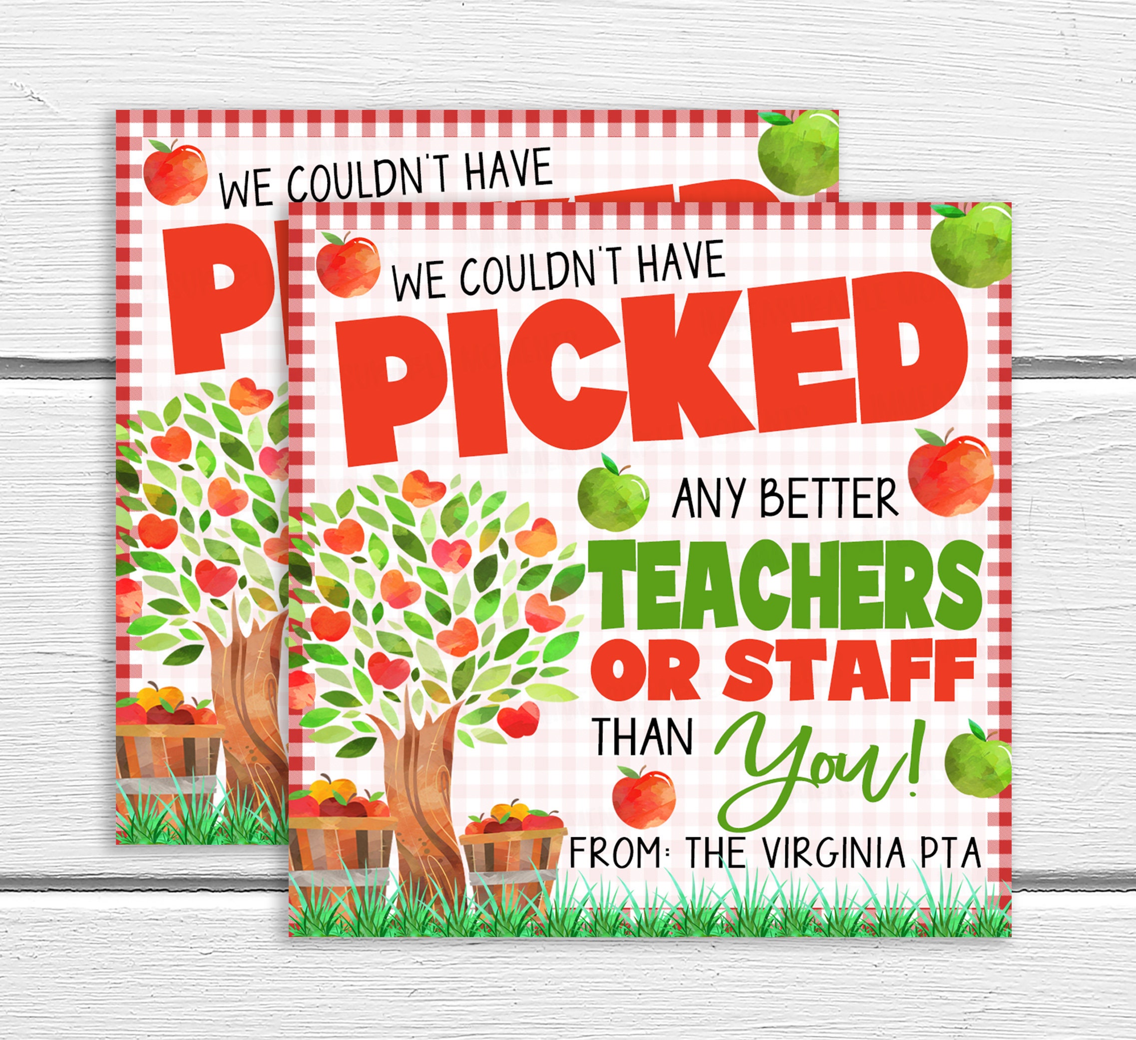 Teacher Appreciation Gift Tag We Couldn't Have Picked A | Etsy