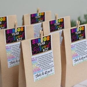 Senior Survival Kit Gift Tag, Welcome Back Gift for School Students ...
