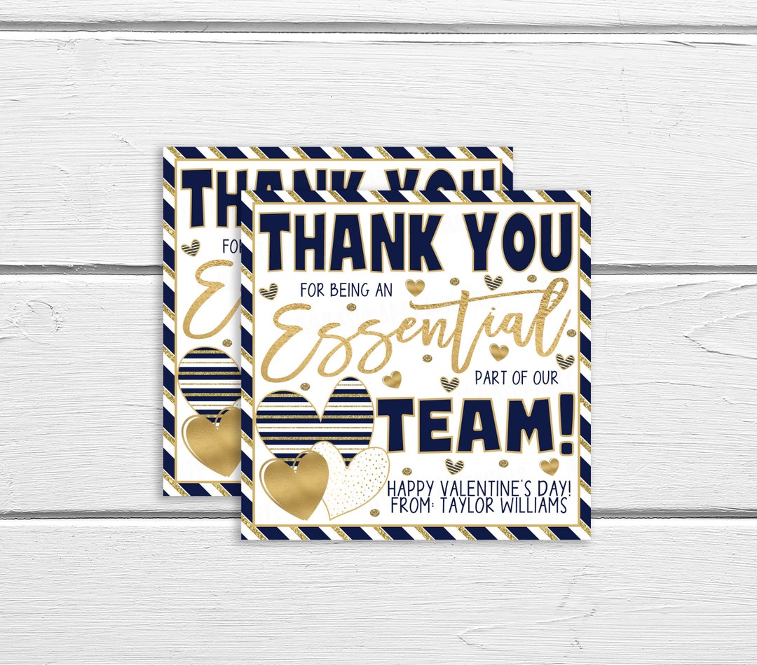 Employee Appreciation Gift Tag Thank You Essential Worker - Etsy