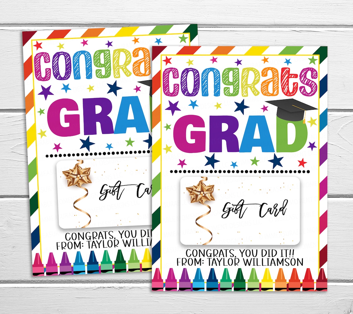 Graduation Gift Tag Elementary Preschool Pre-k Kindergarten - Etsy