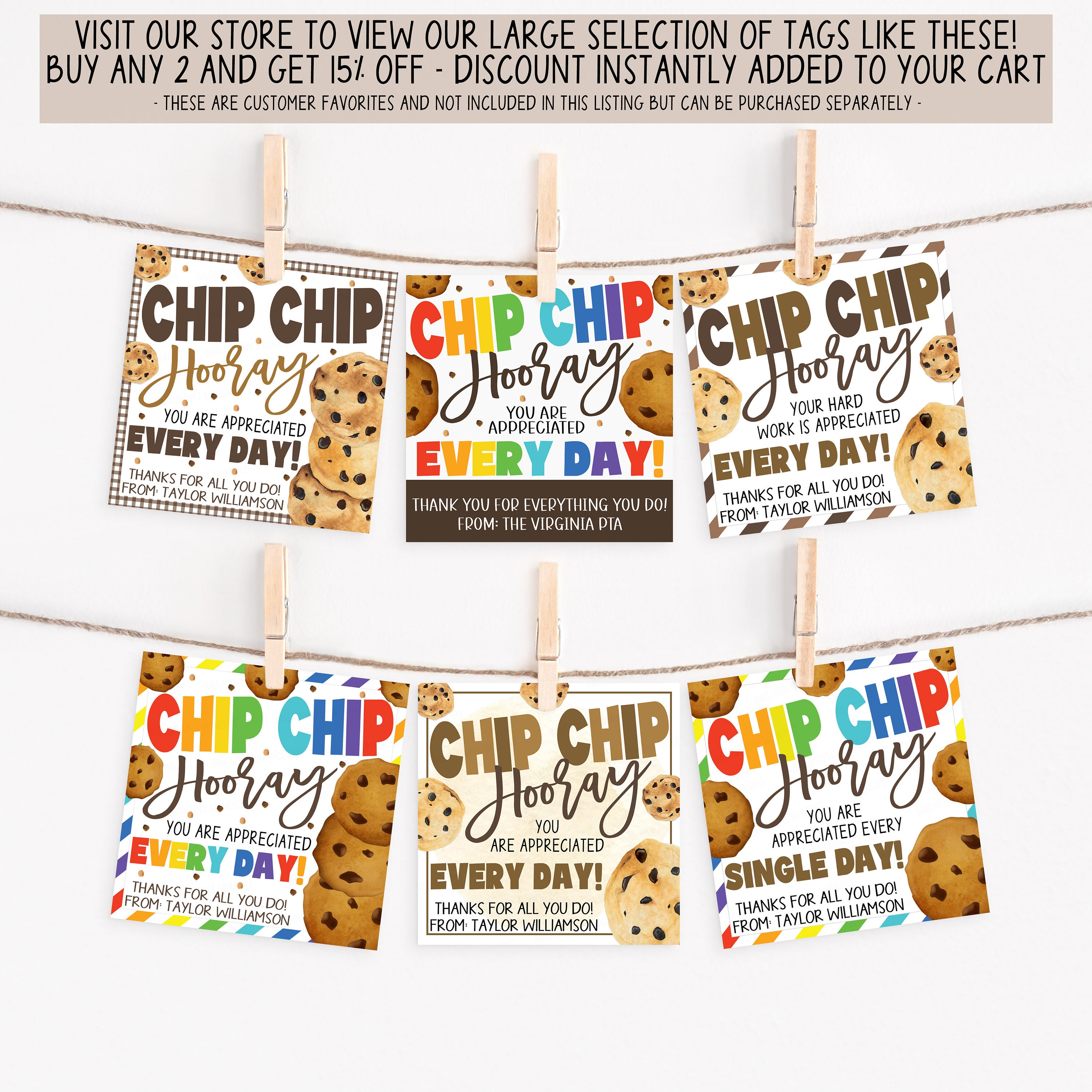 Cookie Appreciation Gift Tags, No Matter How the Cookie Crumbles ...