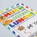 Lunch Gift Card Holder, Editable Thank You Gift Card/tag, Wrap Sandwich ...