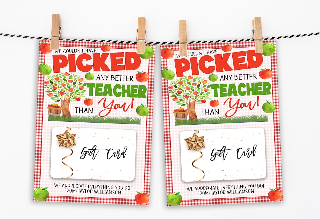 Teacher Appreciation Gift Tag, We Couldn't Have Picked A Better Teacher ...