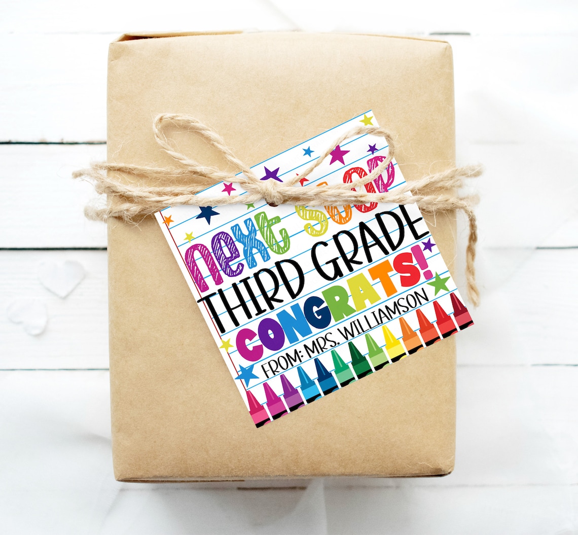 Second Grade Graduation Gift Tag, Next Stop Third Grade, 2nd Grade ...