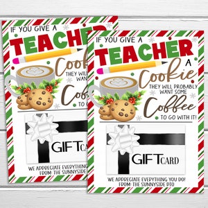 Christmas Teacher Appreciation Gift Card Holder, If You Give A Teacher ...