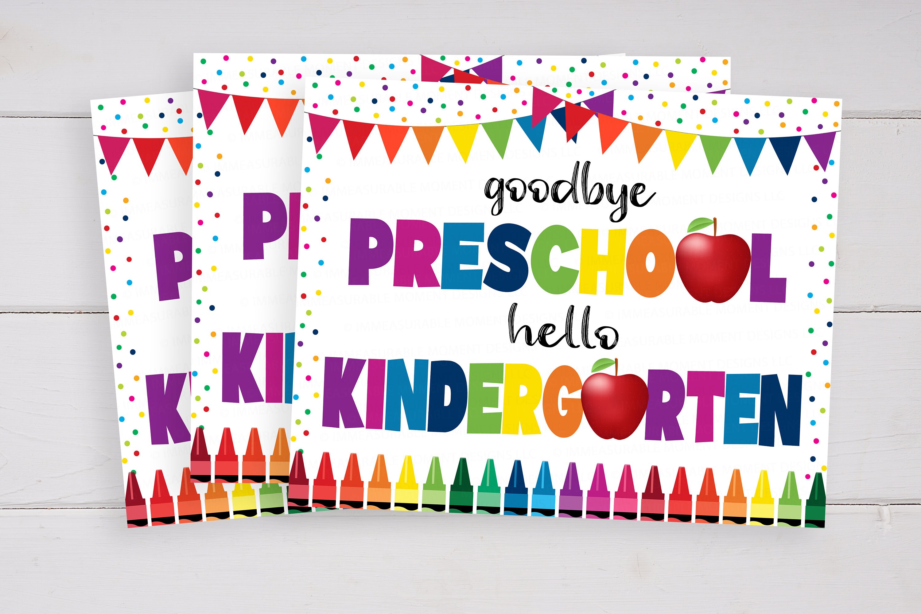 Last Day of Preschool Sign, Printable Pre-k School, Goodbye Preschool ...