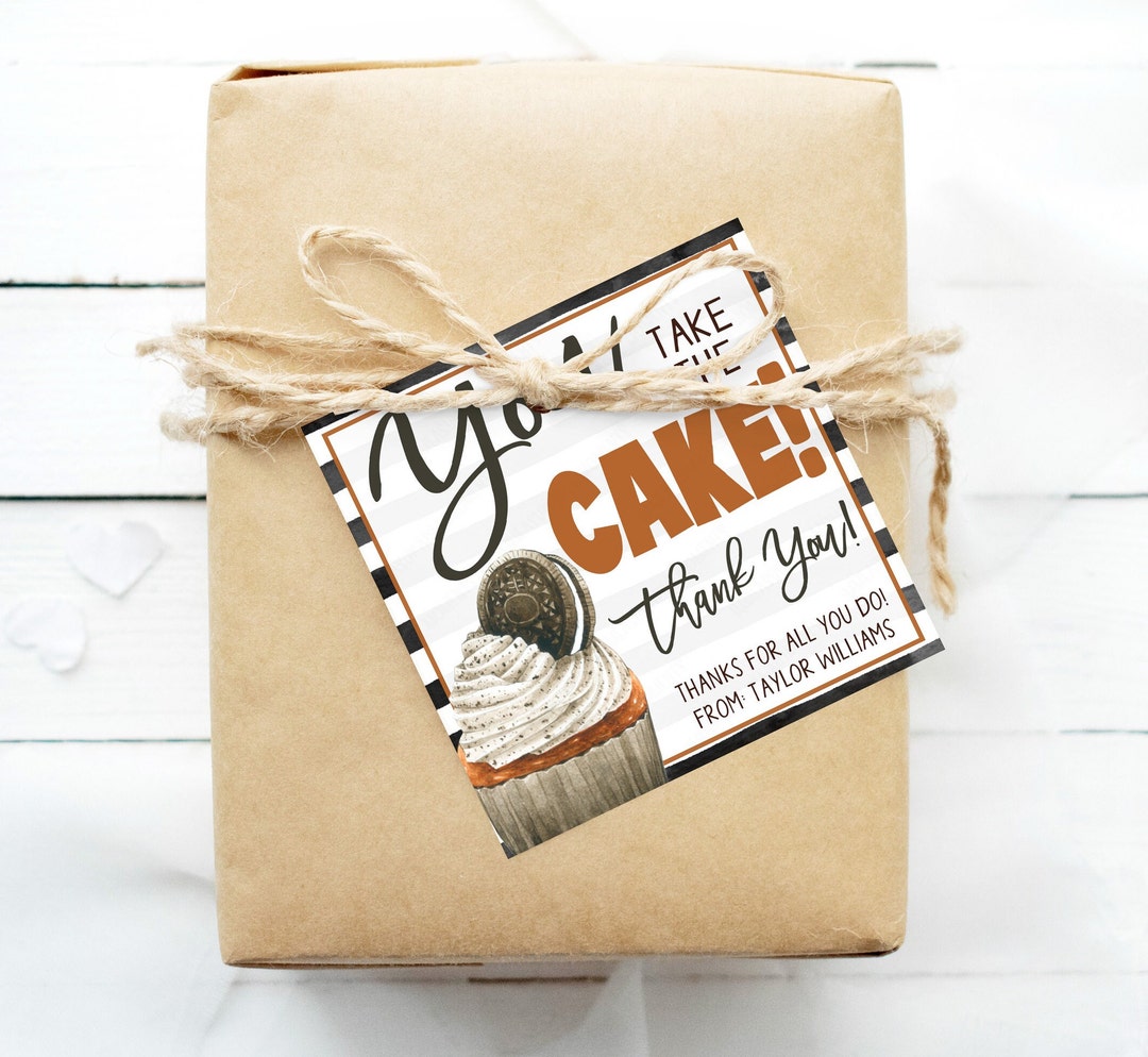 Cupcake Gift Tag, You Take the Cake, Cookie & Cream, School Teacher ...