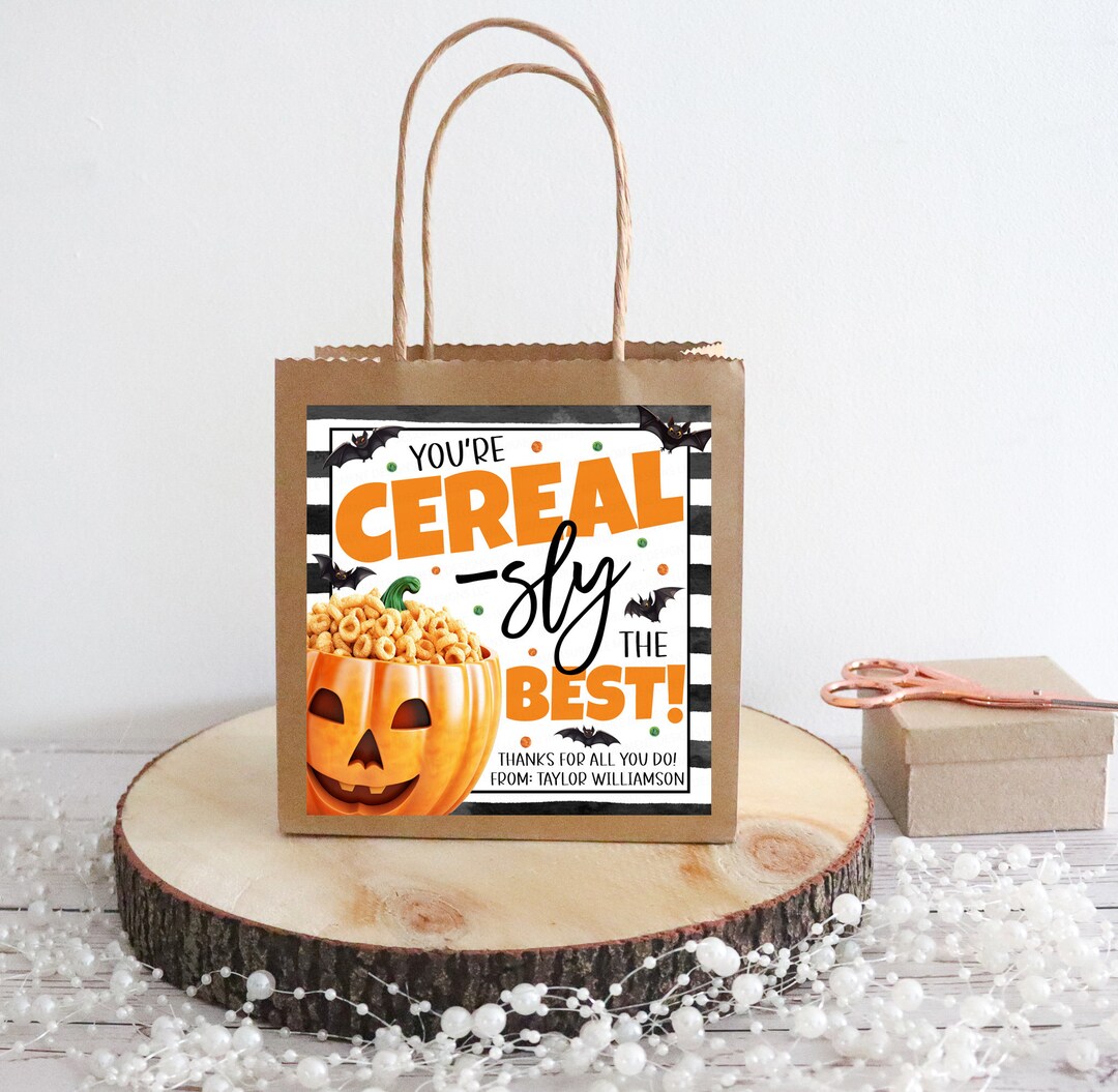 Halloween Cereal Gift Tags You're Cereal-sly the Best - Etsy