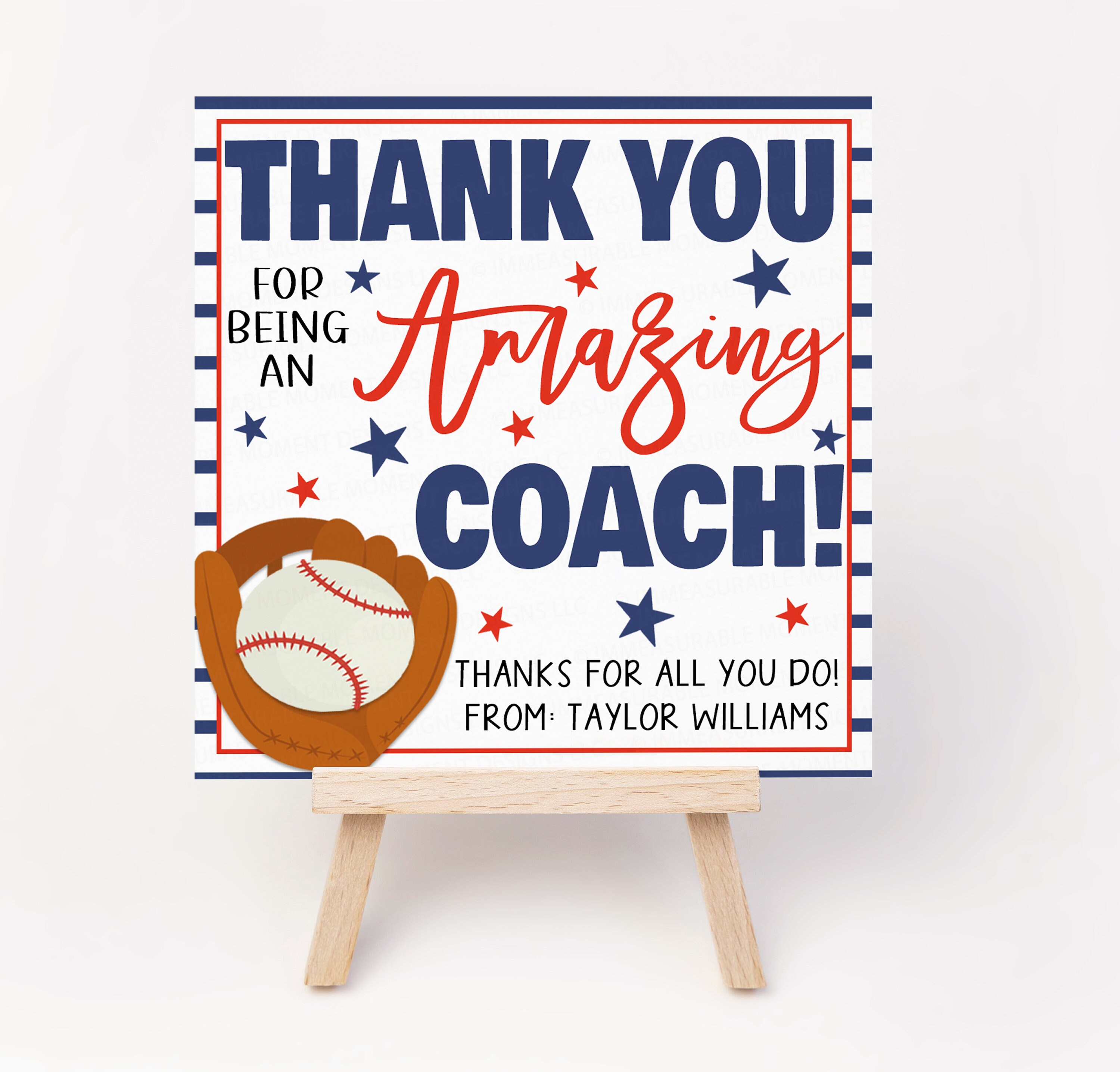 Baseball Coach Gift Tags Thank You for Being an Amazing - Etsy