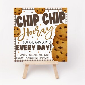 Cookie Thank You Gift Tags, Chip Chip Hooray, Appreciation Week ...