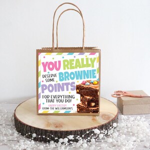 Easter Brownie Appreciation Gift Tags, You Really Deserve Brownie ...