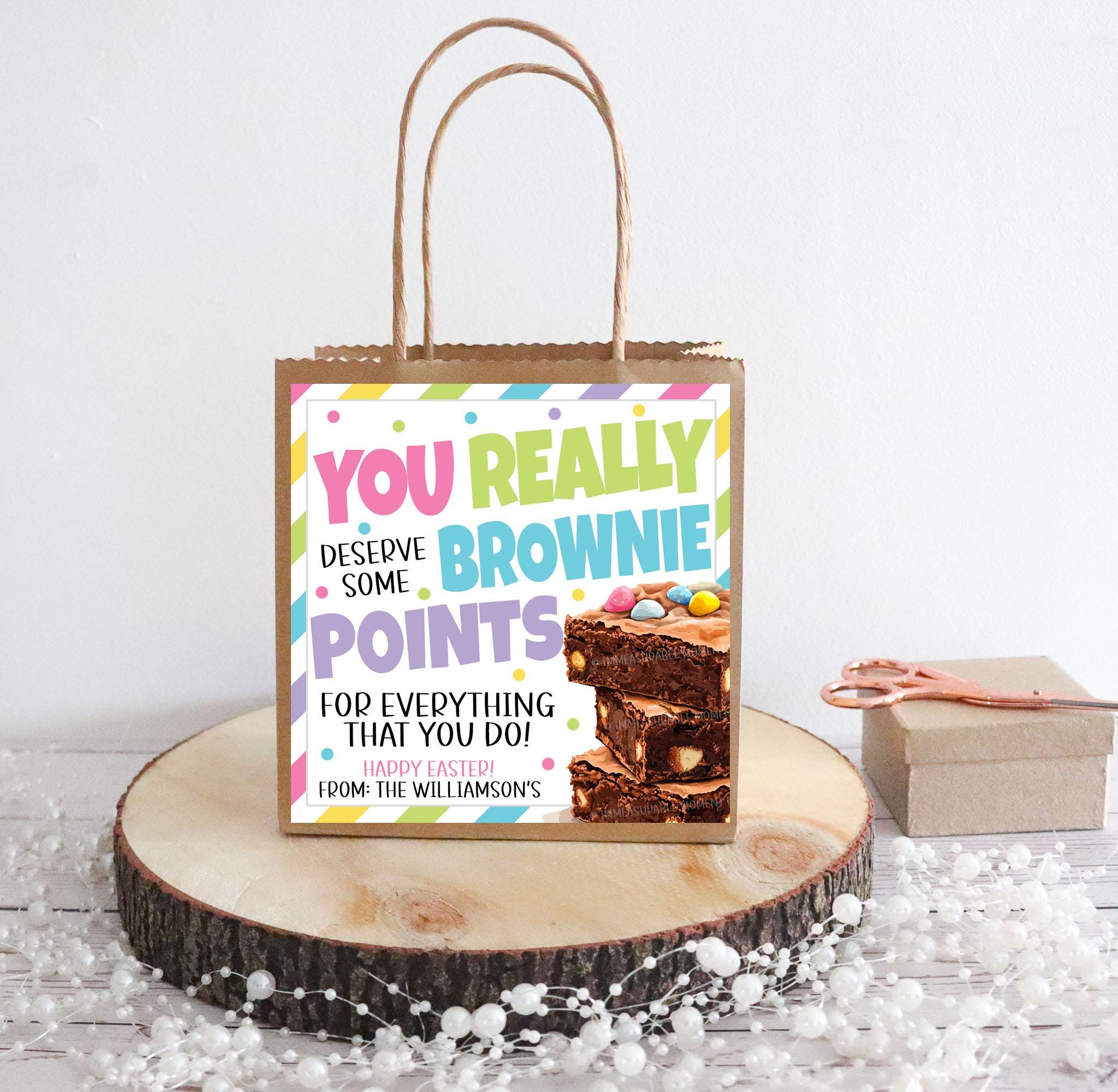 Easter Brownie Appreciation Gift Tags, You Really Deserve Brownie ...