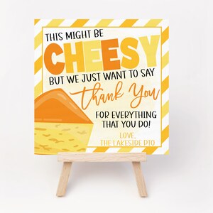 Cheese Gift Tag, Teacher Staff Employee School Employee Volunteer ...