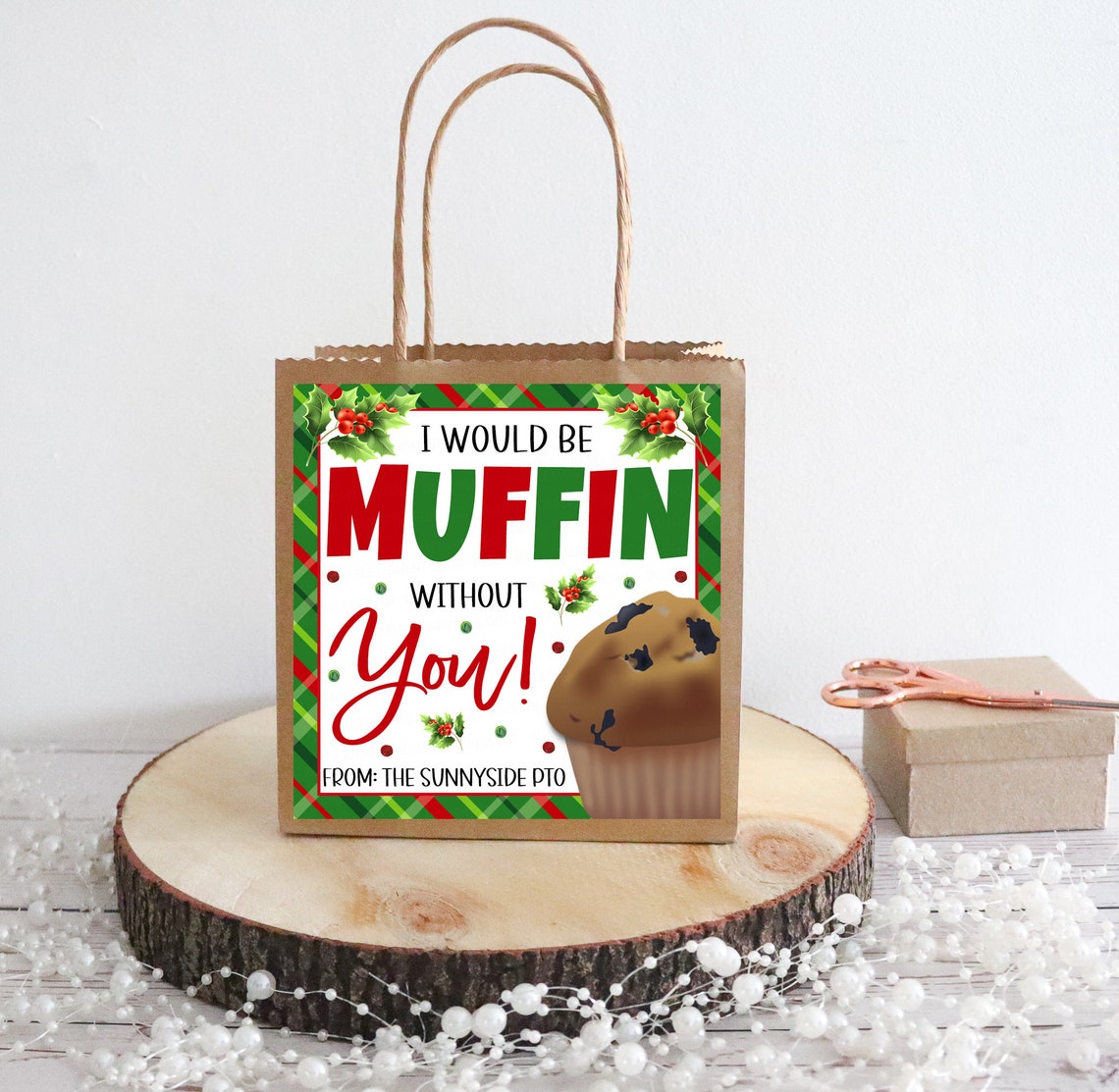 Christmas Muffin Appreciation Gift Tags, Winter Would Be Muffin Without ...
