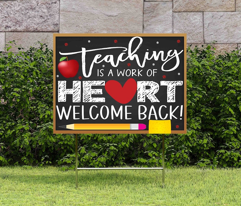 Back to School Teacher Sign Teachers and Staff Appreciation - Etsy