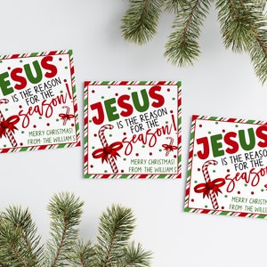 Jesus Gift Tag, Jesus is the Reason for the Season, Christian Gift Tag ...
