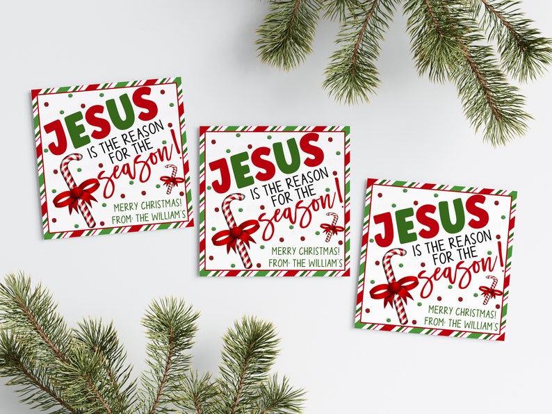 Jesus Gift Tag, Jesus is the Reason for the Season, Christian Gift Tag ...