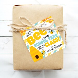 Bee Back to School Gift Tag, First Day, Going to Bee A Great School ...