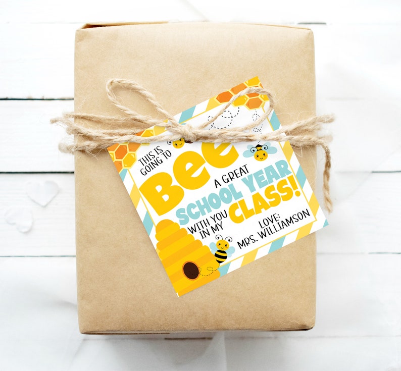 Bee Back to School Gift Tag First Day Going to Bee A Great - Etsy