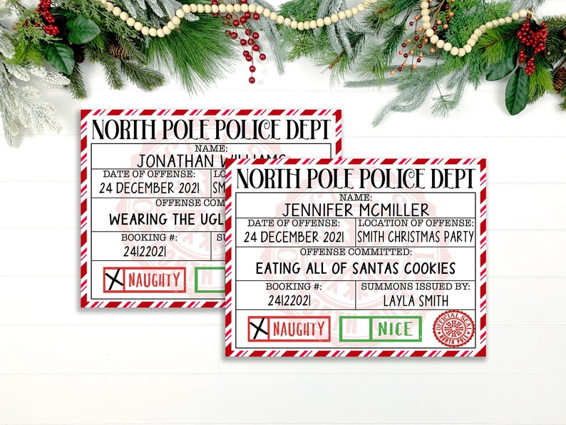 Christmas Party Mugshots, Printable, Selfie Station, Ugly Sweater Photo ...