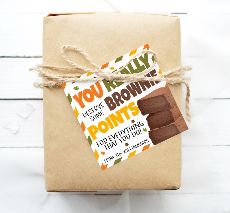 Fall Brownie Appreciation Gift Tags You Really Deserve - Etsy