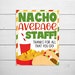 Nacho Average Staff Appreciation Sign, Thank You Mexican Fiesta, Lunch ...