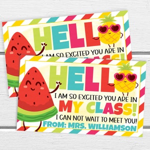 Back to School Postcard to Students, Welcome to My Class Note, Intro ...