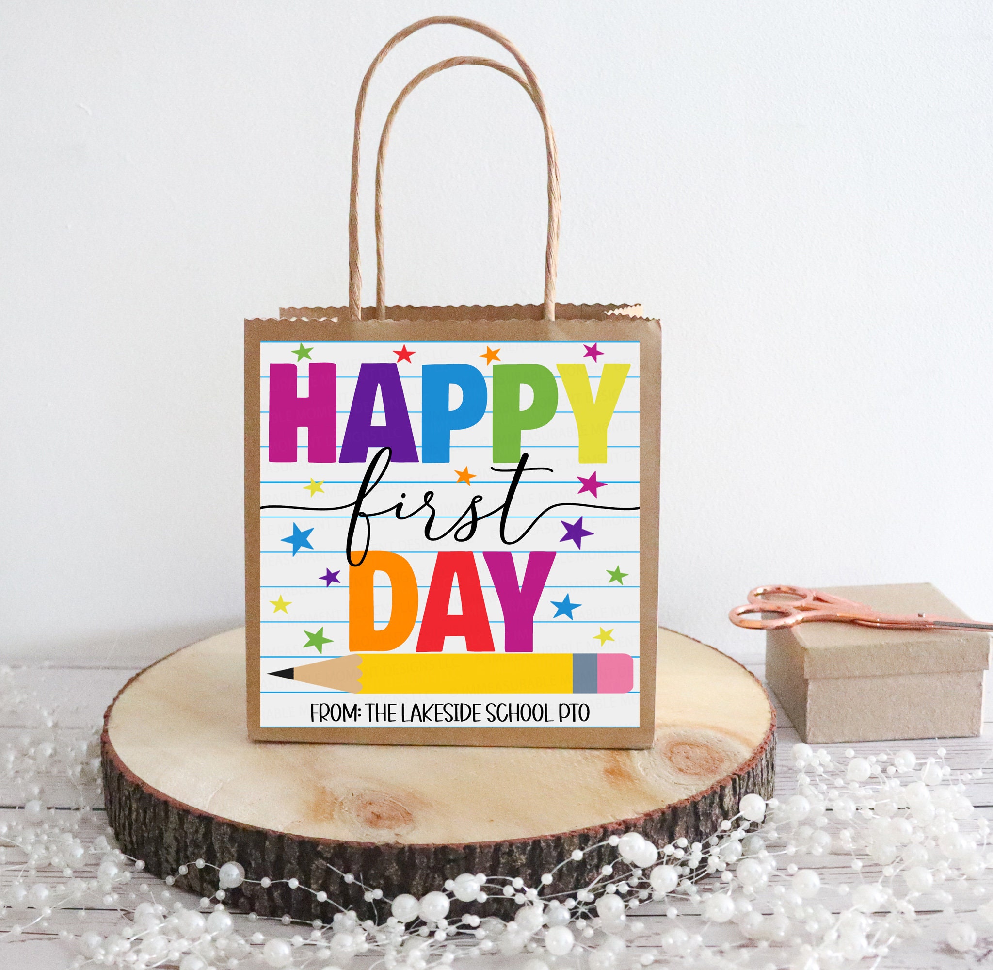 First Day of School Gift Tag, Welcome Back, Student Teacher Label, New ...