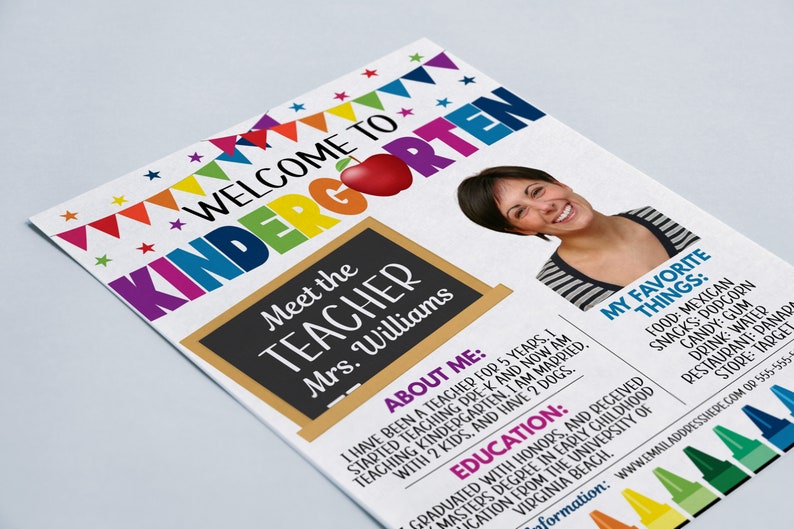 Meet the Teacher, Editable Welcome to Kindergarten Teacher Event ...