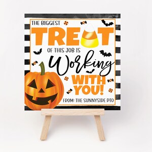Halloween Co-worker Gift Tag, Gift for Coworker, Biggest Treat is ...
