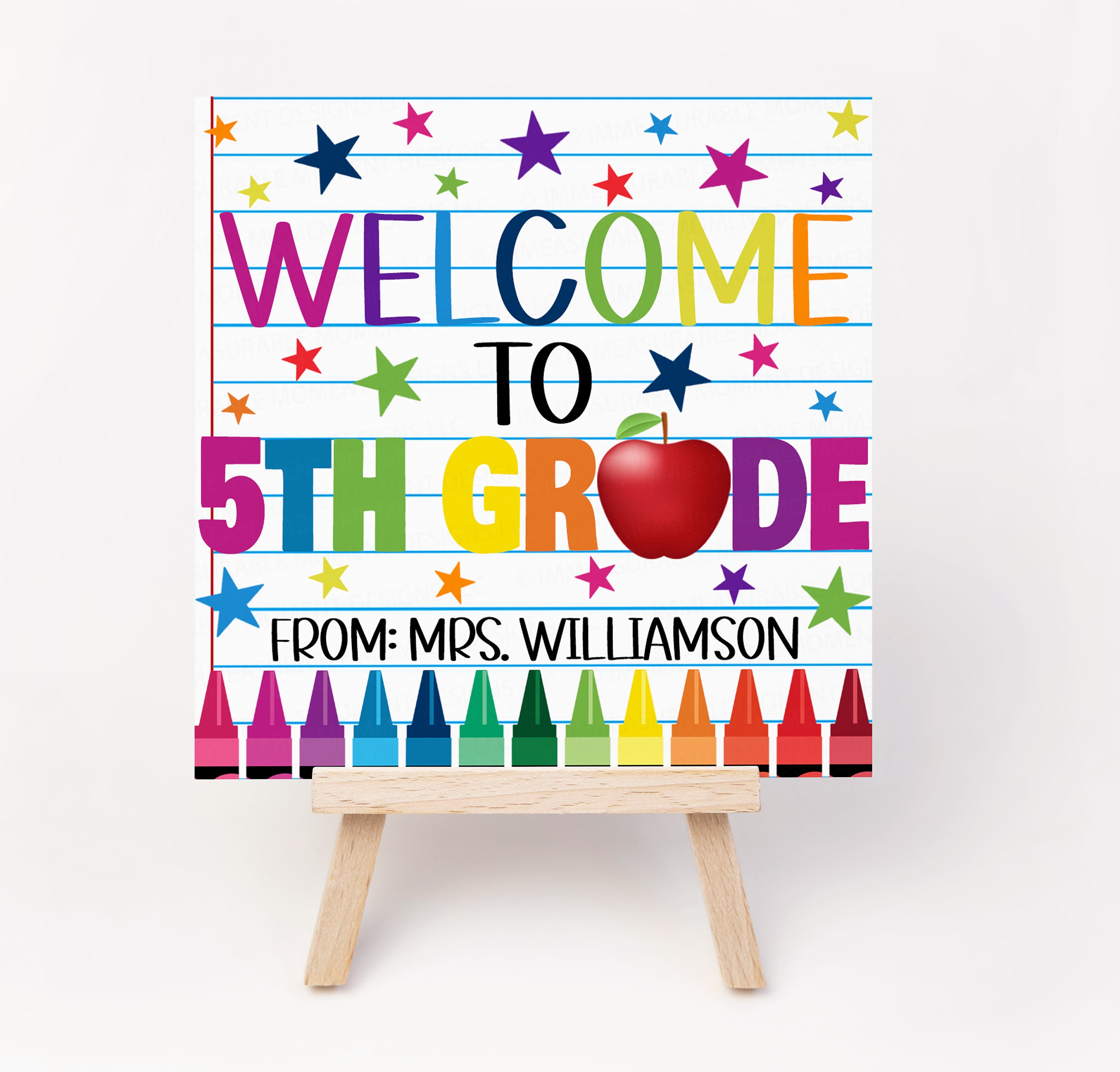 Welcome to Fifth Grade Gift Tag, New School Year 5th Grade Student Gift ...