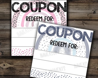Rainbow Coupon Card - Etsy