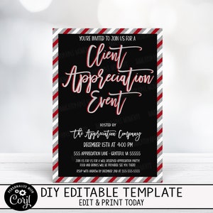 Client Appreciation Invitation, Staff Employee Office Business Work ...