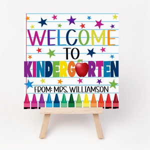 Welcome to Kindergarten Gift Tag, New School Year Student Gift, Kinder ...