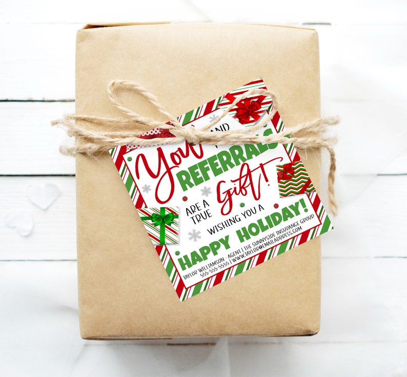 Christmas Pop by Gift Tags, Referrals Are A Gift Marketing, Client ...