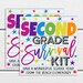 Parent Survival Kit Gift Tag, Printable First Day Back to School Gift ...