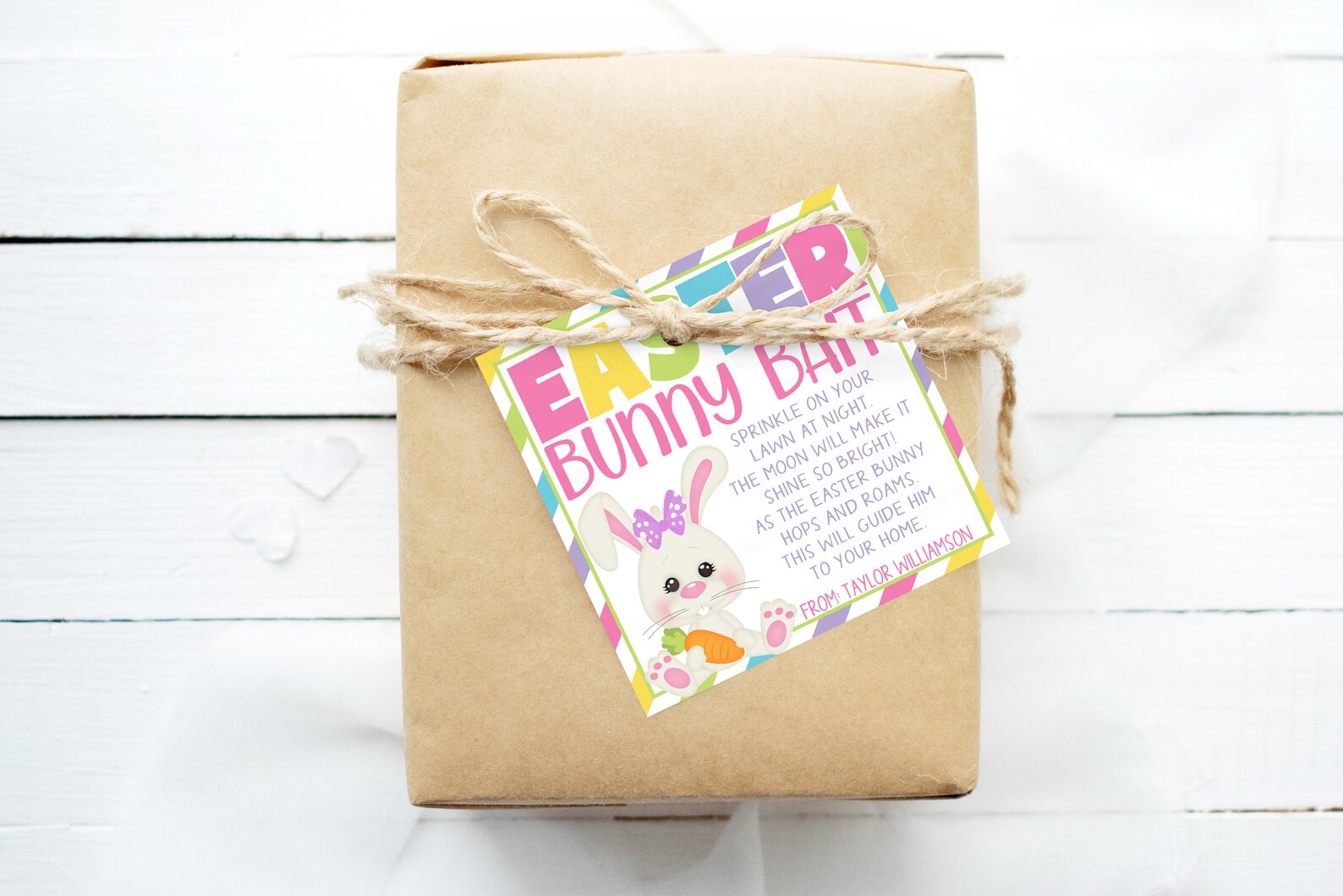 Easter Bunny Bait Gift Tag Kids Easter Eve Game Bunny Food - Etsy