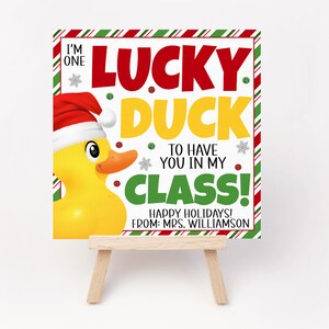 Christmas Rubber Duck Gift Tags, Lucky Duck to Have You in My Class ...