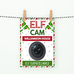 Elf Surveillance Cam Printable, Don't Touch Me Lose Magic Sign ...
