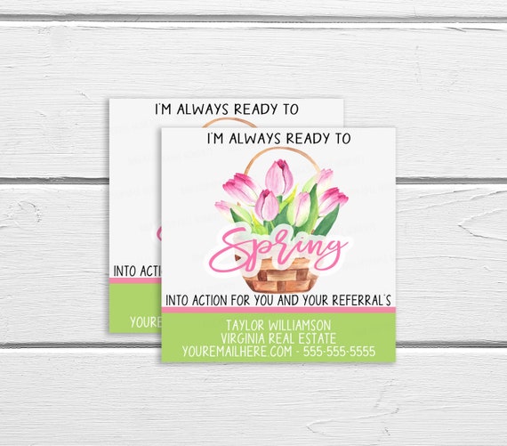 Spring Pop-by Tags, Ready To Spring Into Action For Your Referrals ...